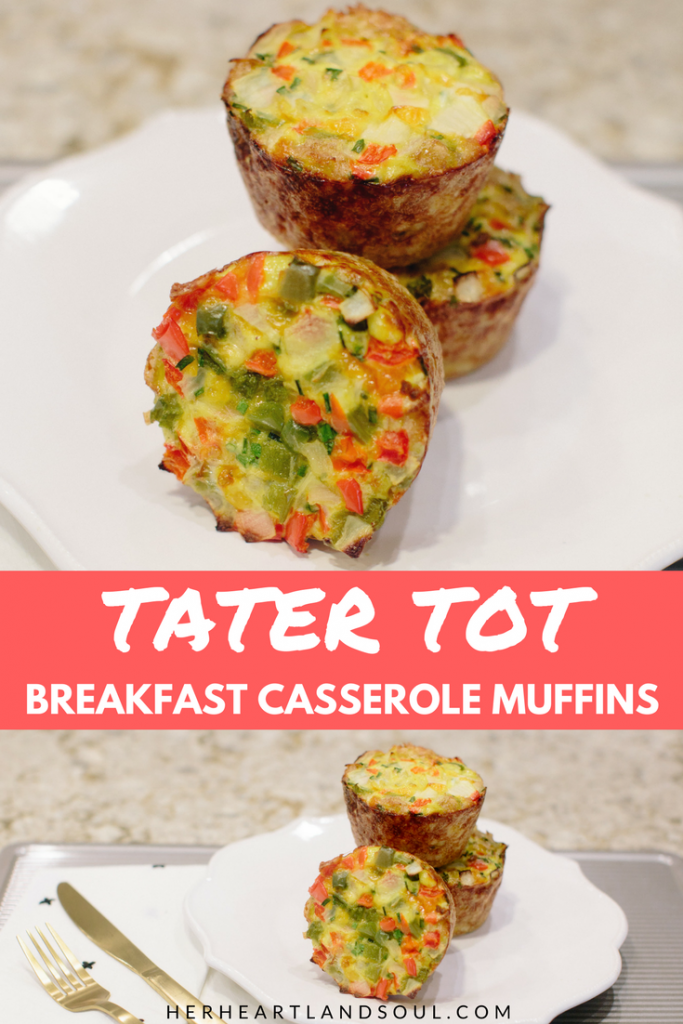 Ridiculously delicious tater tot breakfast casserole muffins - Her Heartland Soul